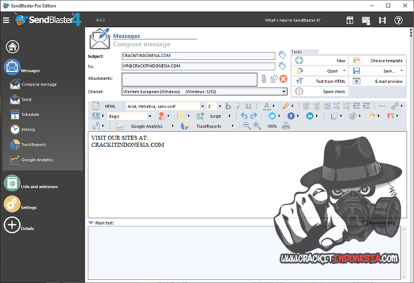 SendBlaster Pro v4.4.2 Full Version – PT. CRACKIT INDONESIA TECH
